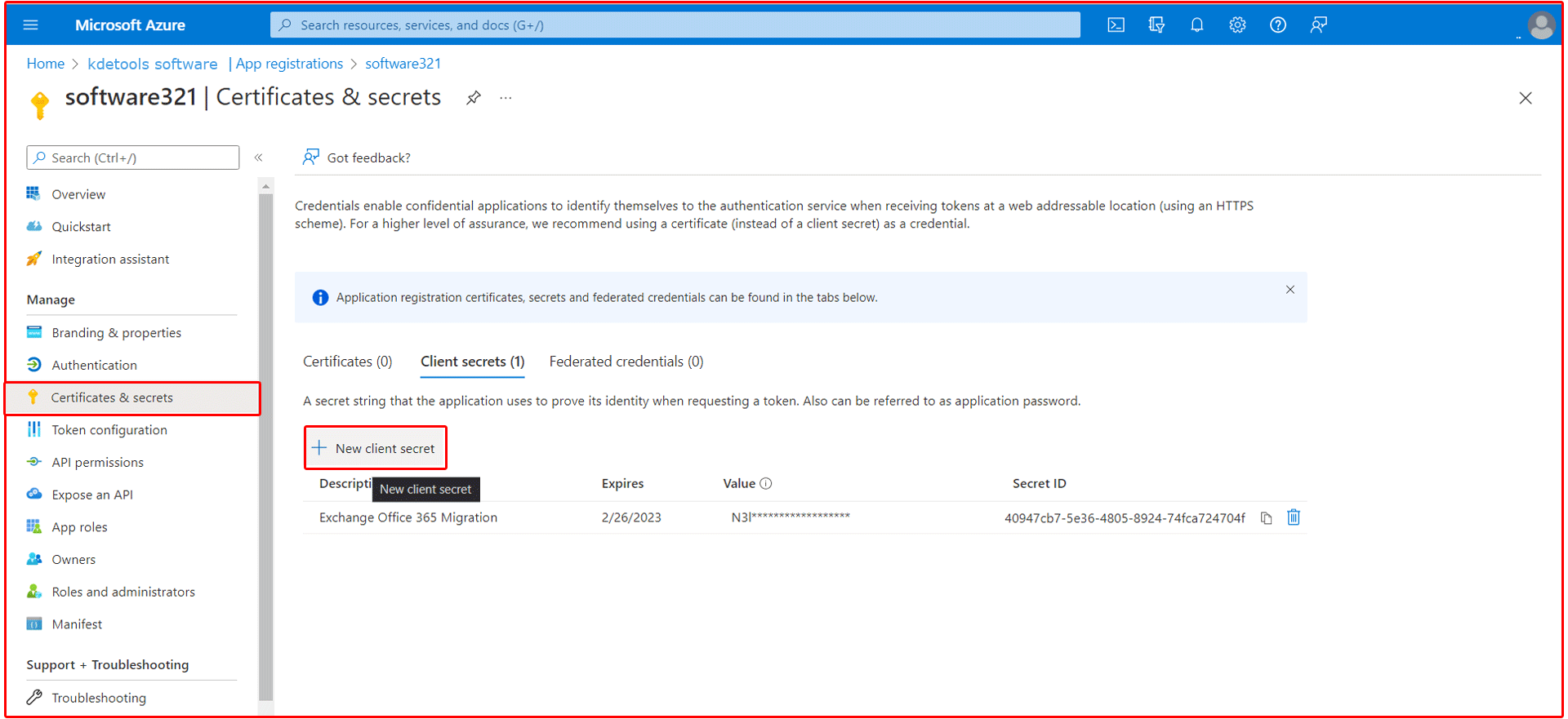 Resolve - Office 365 Configuration - Create Azure Client ID, Tenant ID, and Client Secret in ...